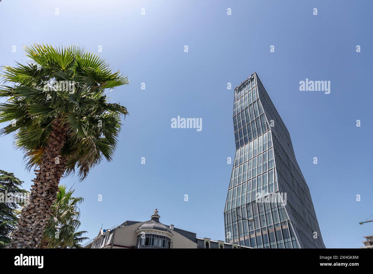 Batumi, Georgia - 13 JUNE 2024: Exterior view of the modern tower of ...