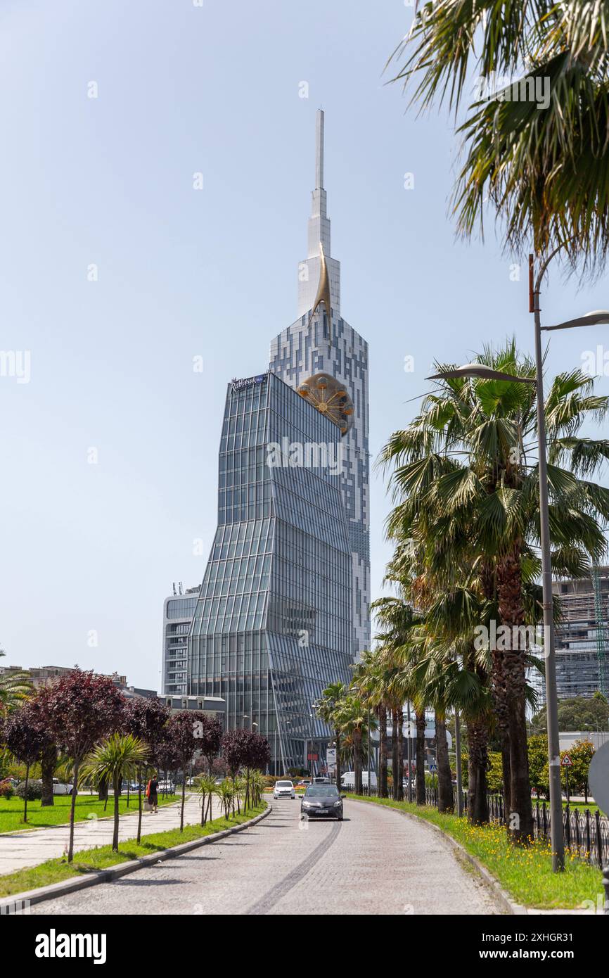 Batumi, Georgia - 13 JUNE 2024: Exterior view of the modern tower of ...