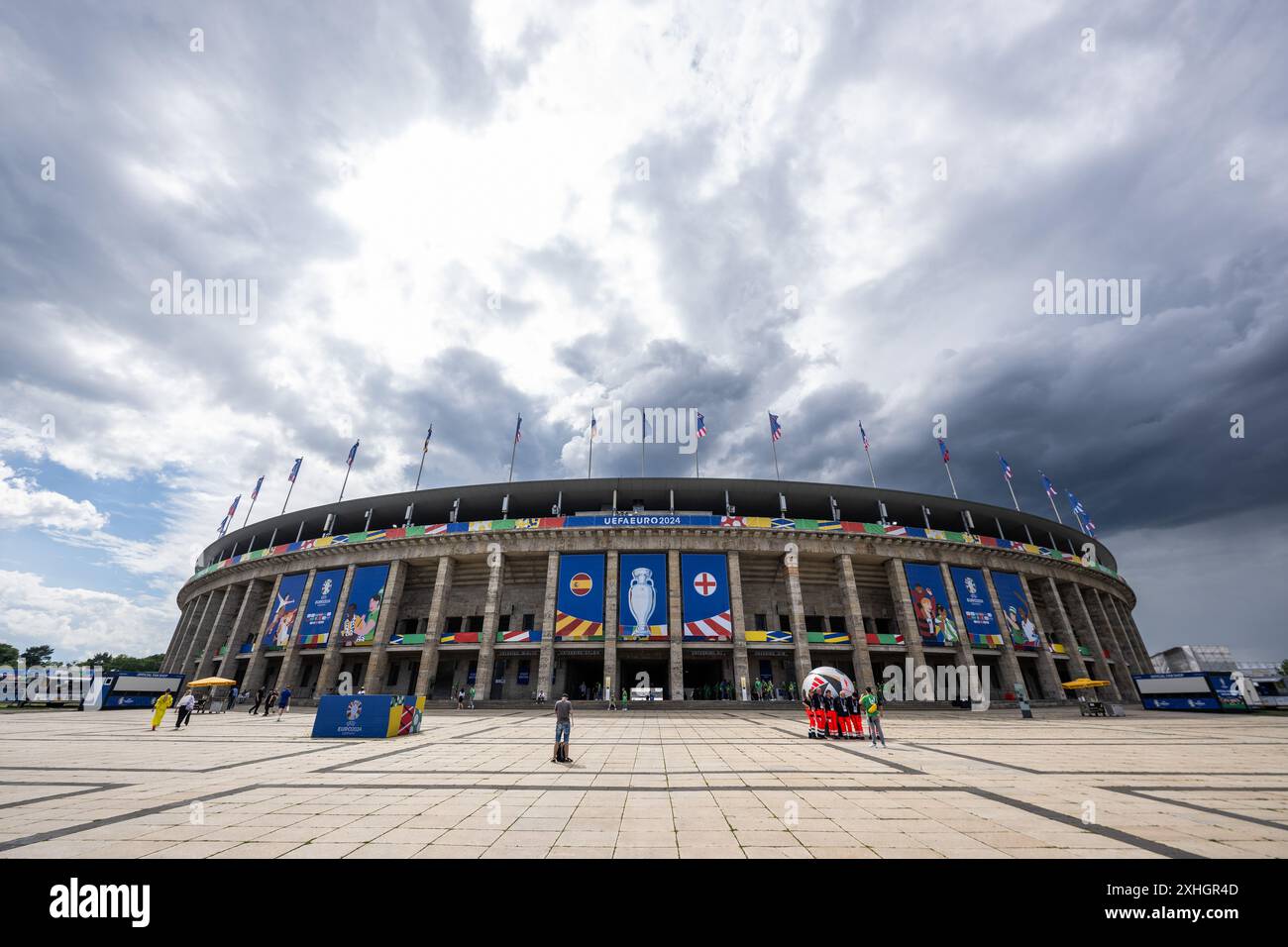240714 General exterior view of Olympiastadion ahead of the UEFA Euro ...