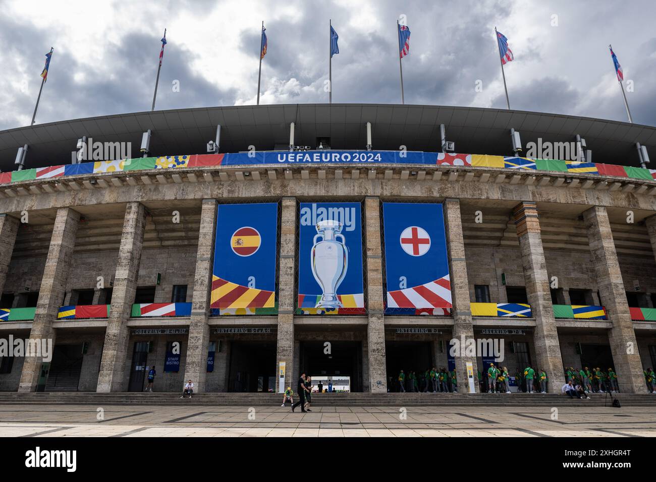 240714 General exterior view of Olympiastadion ahead of the UEFA Euro ...
