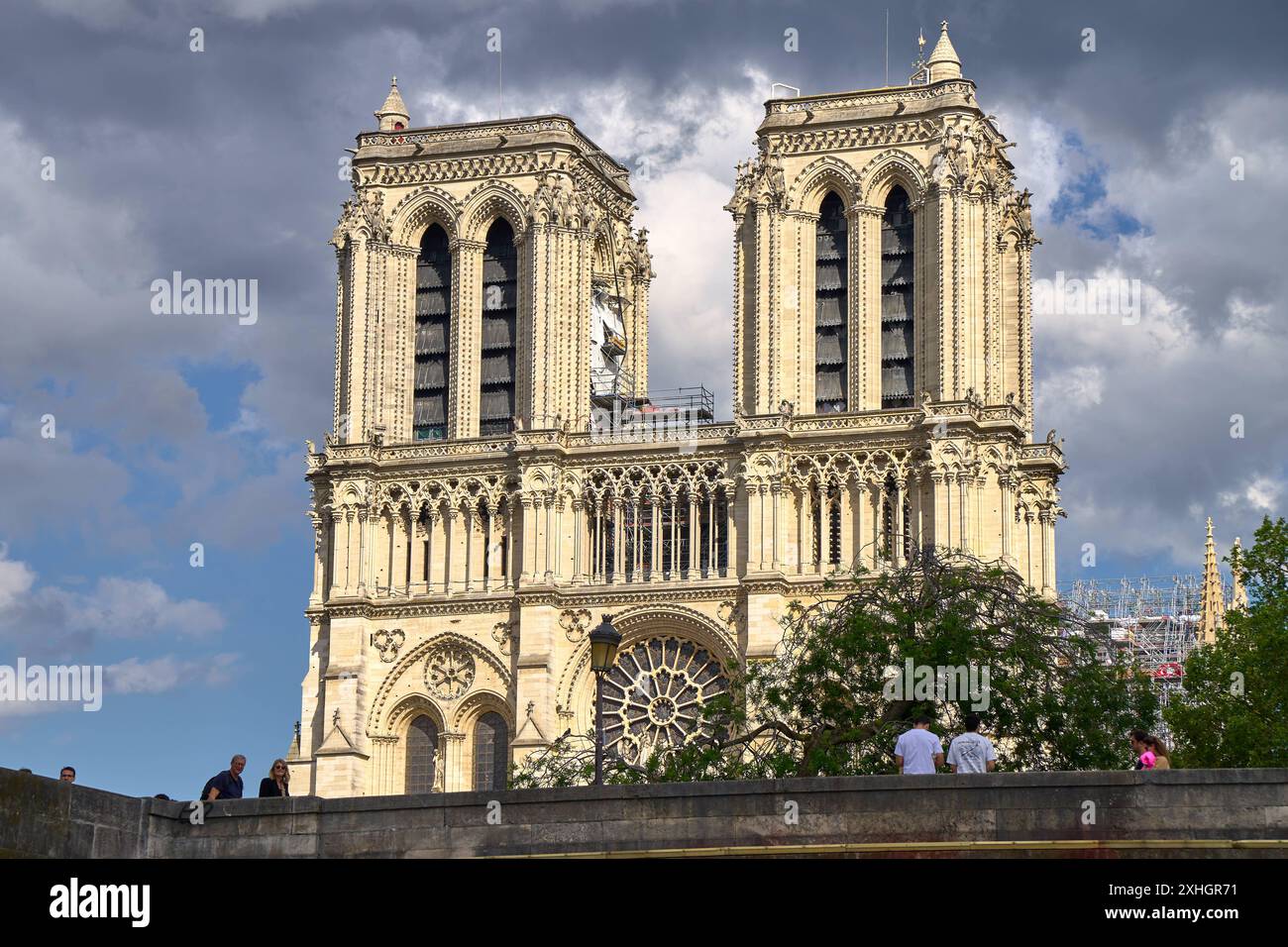 Paris, France - July 13, 2024: Notre-Dame Cathedral in Paris, a ...