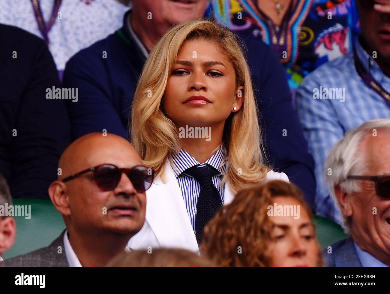 Zendaya on day fourteen of the 2024 Wimbledon Championships at the All ...