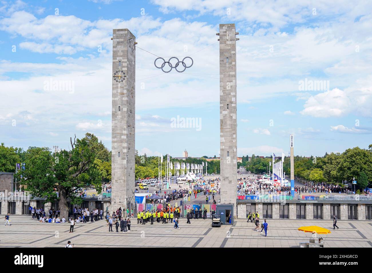 Ground View outside the Stadium Olympic sign during the Spain v England ...