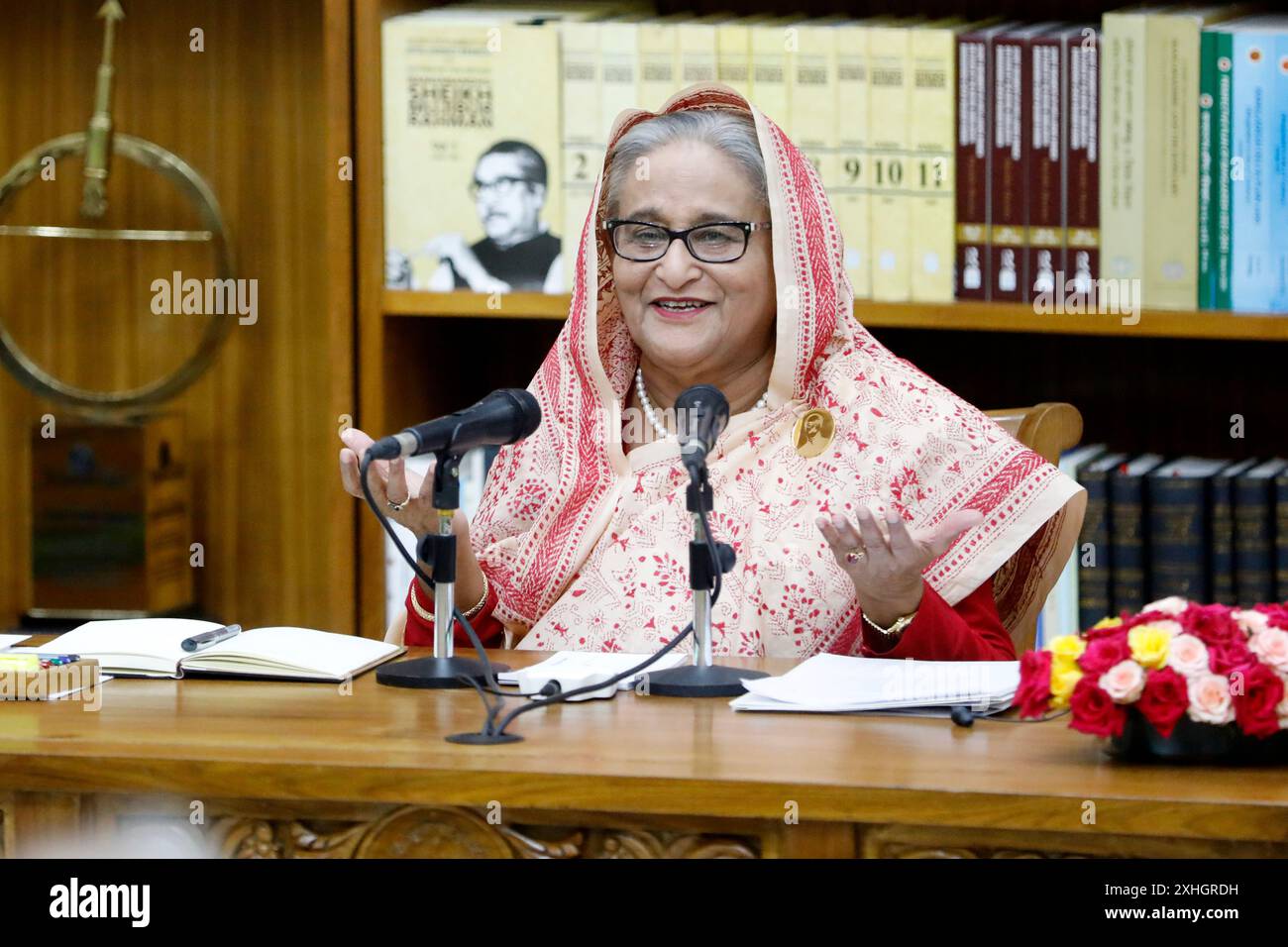 Dhaka, Bangladesh - July 14, 2024: After her recent visit to China ...