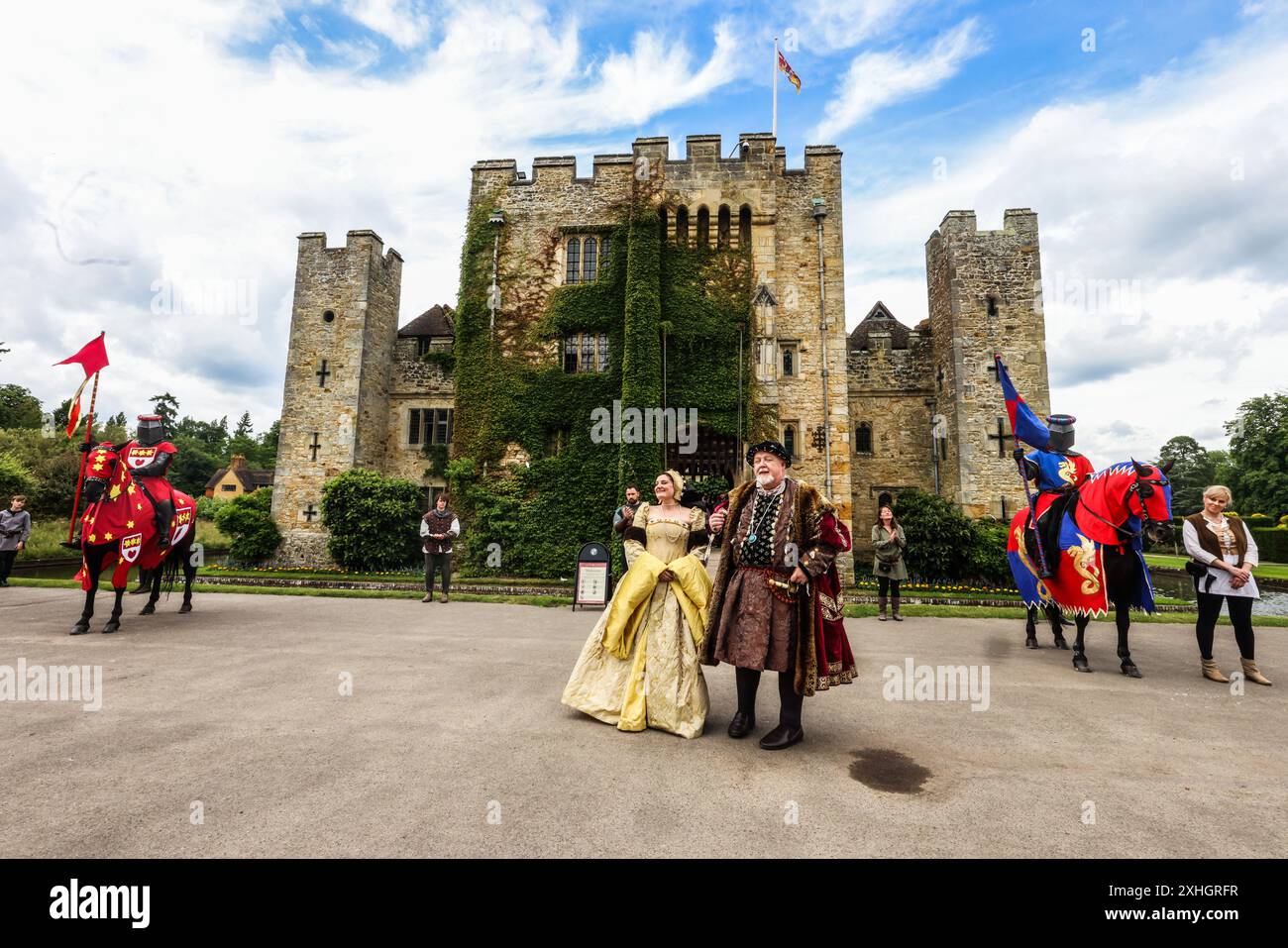 Hever Castle, Kent 14 July 2024 King Henry the VIII, Anne Boleyn and ...