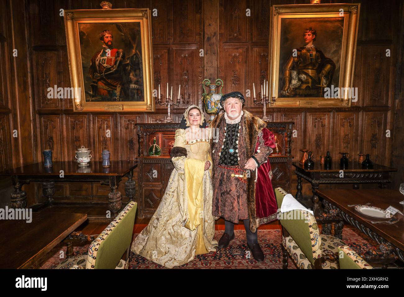 Hever Castle, Kent 14 July 2024 King Henry the VIII, Anne Boleyn and ...