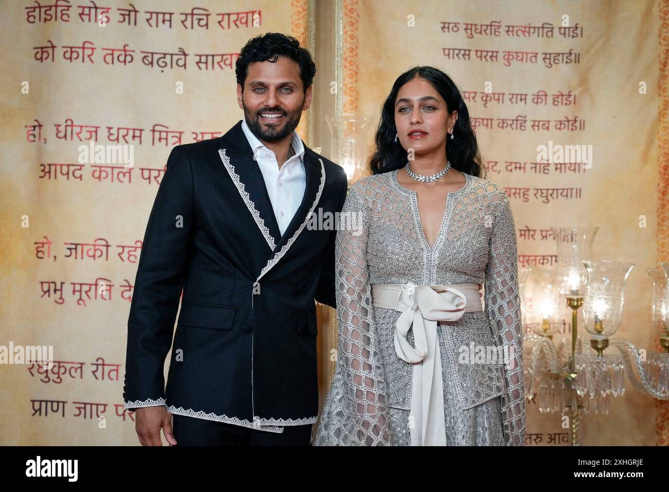 British author Jay Shetty poses for a photograph with his wife Radhi ...