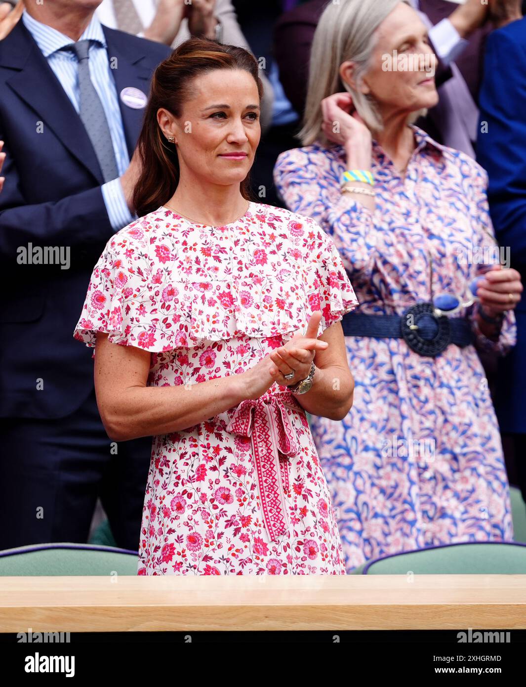 Pippa Middleton in the royal box on day fourteen of the 2024 Wimbledon ...