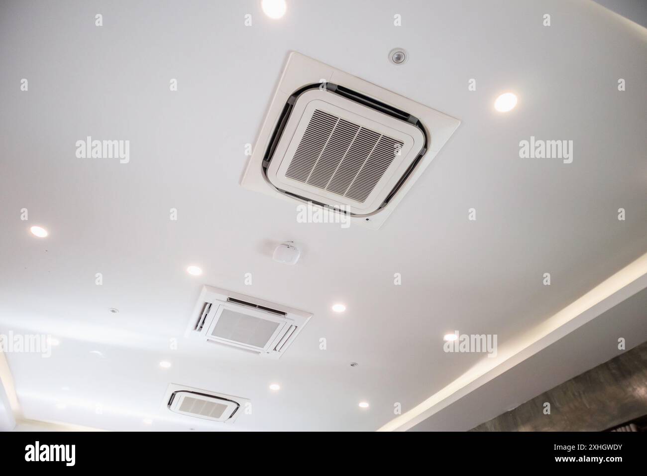 Modern ceiling mounted cassette type air conditioning system Stock ...