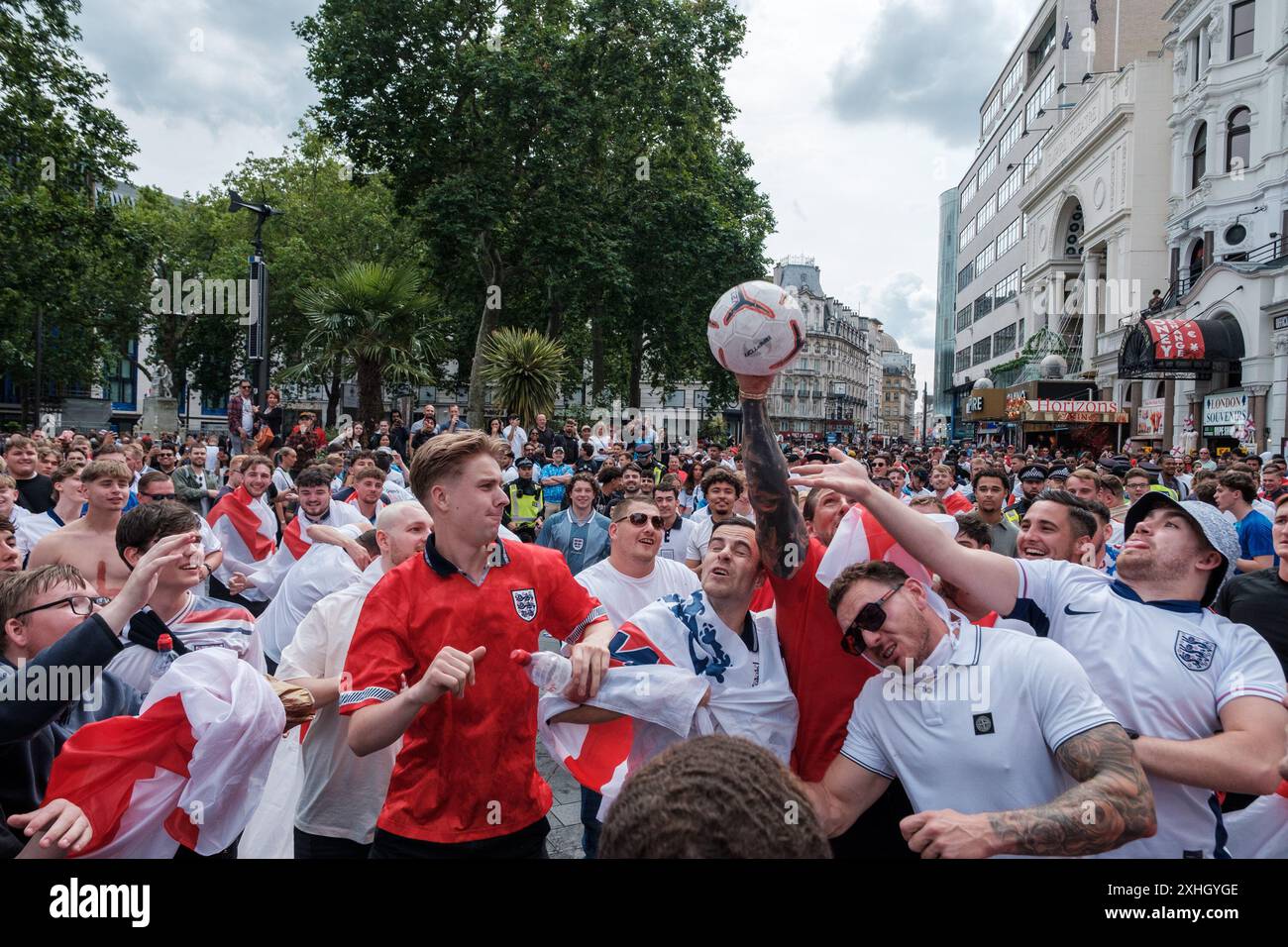England Fans start their joyous celebrations early in central London ...