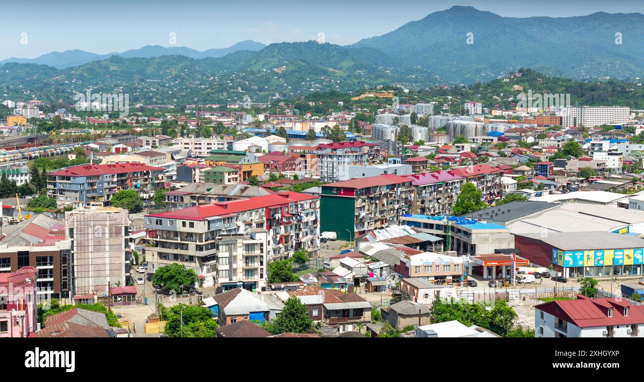 Batumi, Georgia - 13 JUNE 2024: Aerial view of the city of Batumi from ...