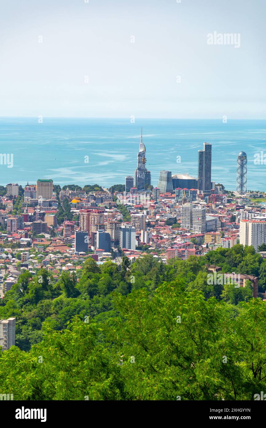 Batumi, Georgia - 13 JUNE 2024: Aerial view of the city of Batumi from ...