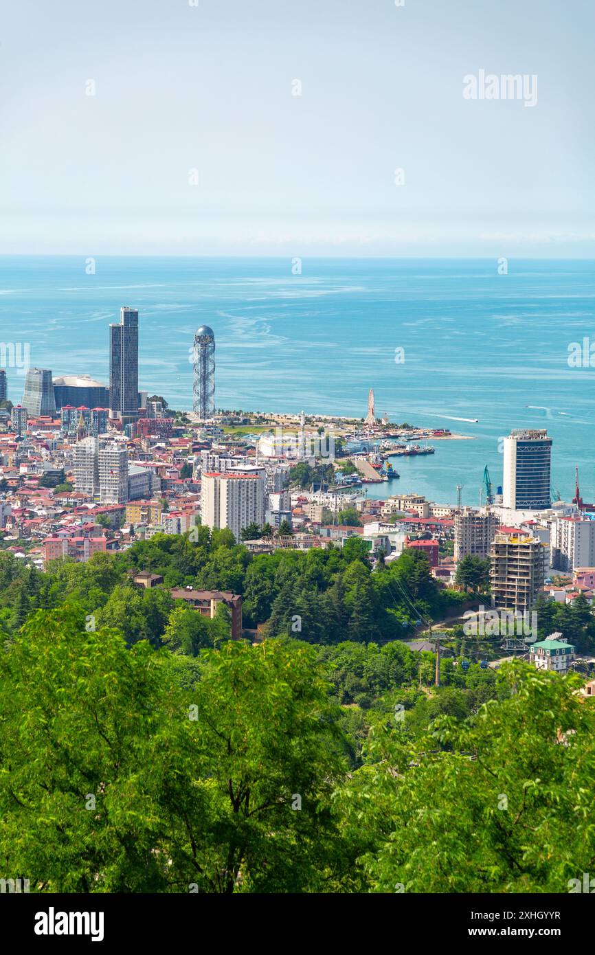Batumi, Georgia - 13 JUNE 2024: Aerial view of the city of Batumi from ...