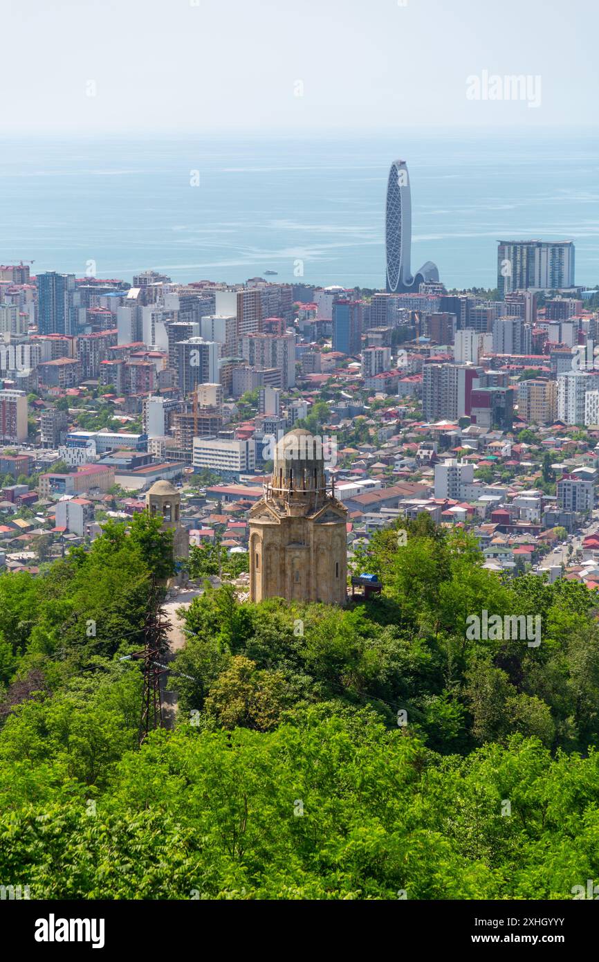 Batumi, Georgia - 13 JUNE 2024: Aerial view of the city of Batumi from ...