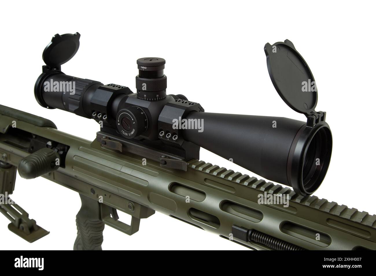 Large-caliber sniper rifle. Weapon for long-range shooting. Isolate on ...