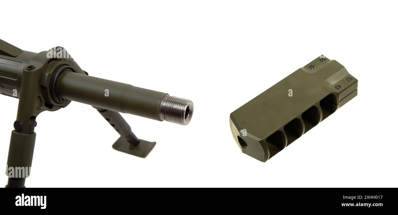 Muzzle brake compensator. Device for compensating for barrel toss ...