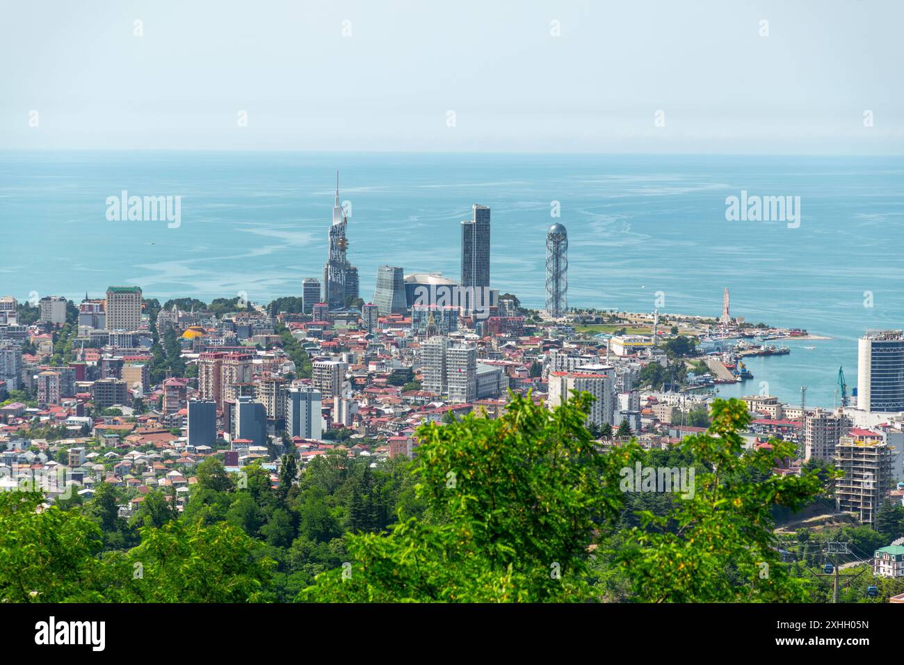 Batumi, Georgia - 13 JUNE 2024: Aerial view of the city of Batumi from ...