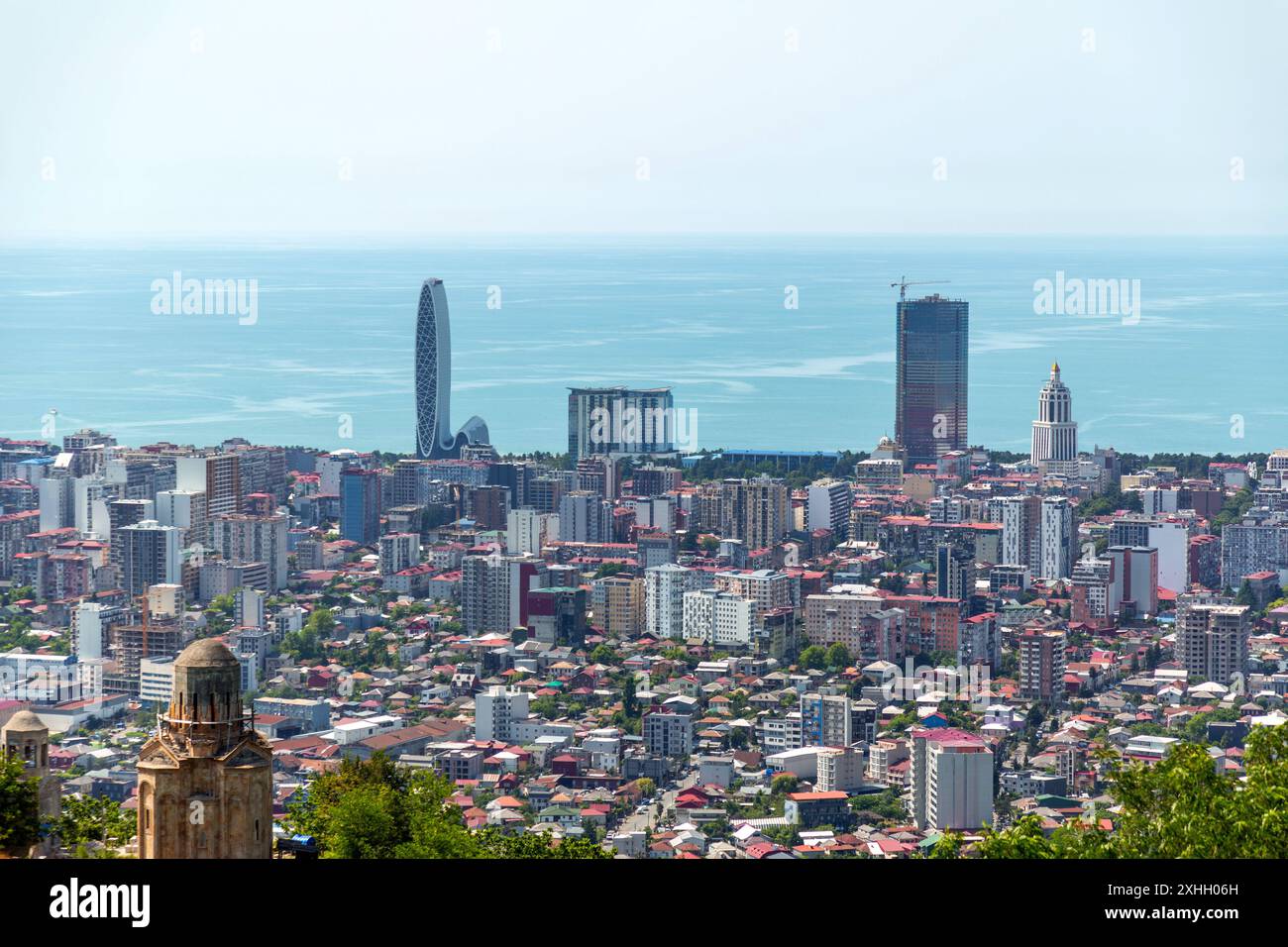 Batumi, Georgia - 13 JUNE 2024: Aerial view of the city of Batumi from ...