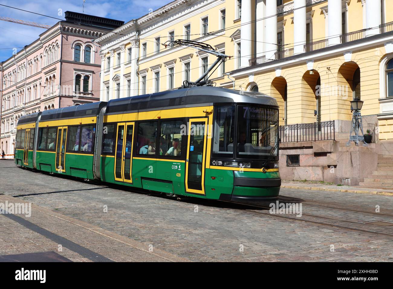 Tram in Helsinki, Finland, part of the public transport system ...