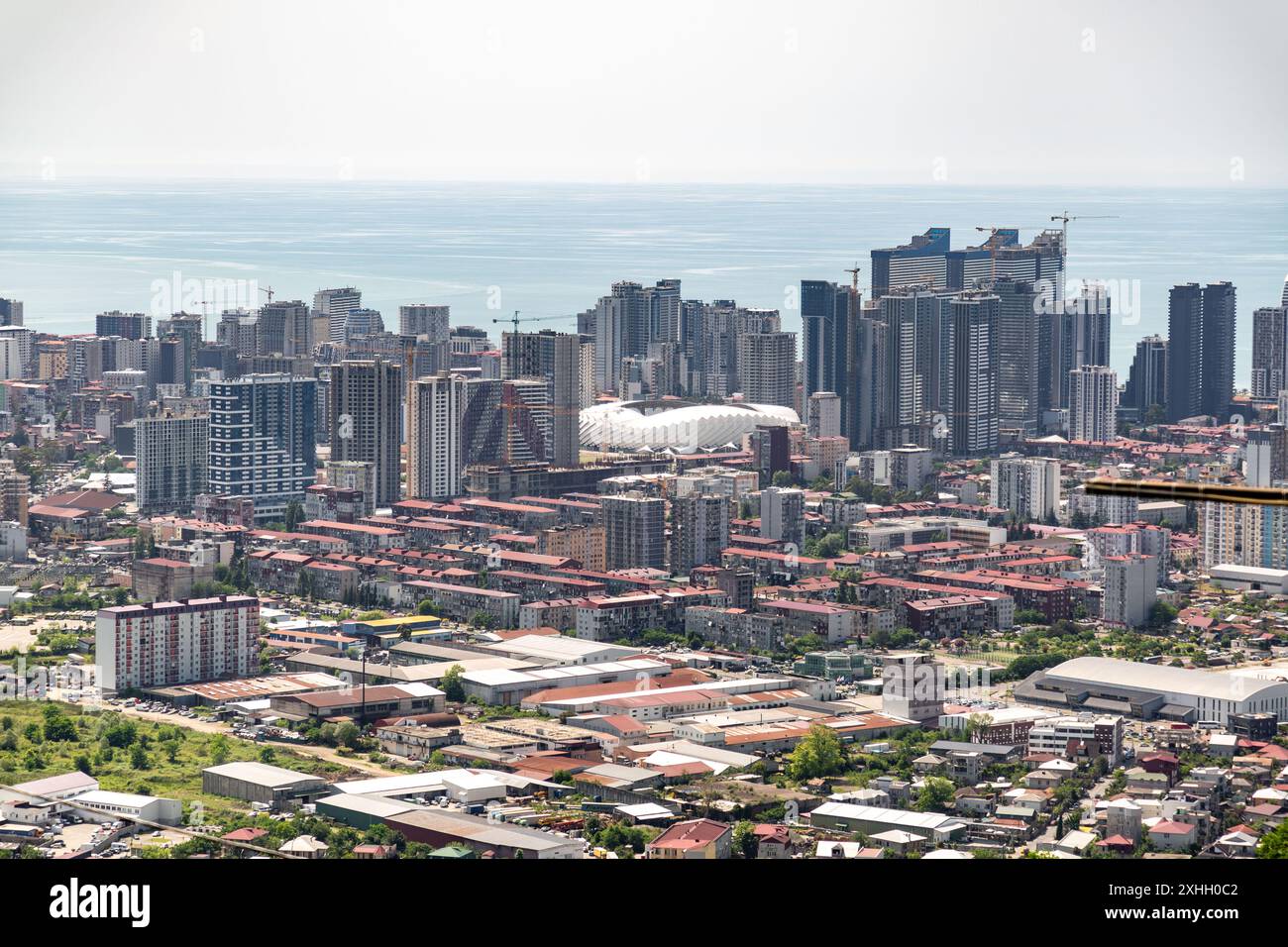 Batumi, Georgia - 13 JUNE 2024: Aerial view of the city of Batumi from ...