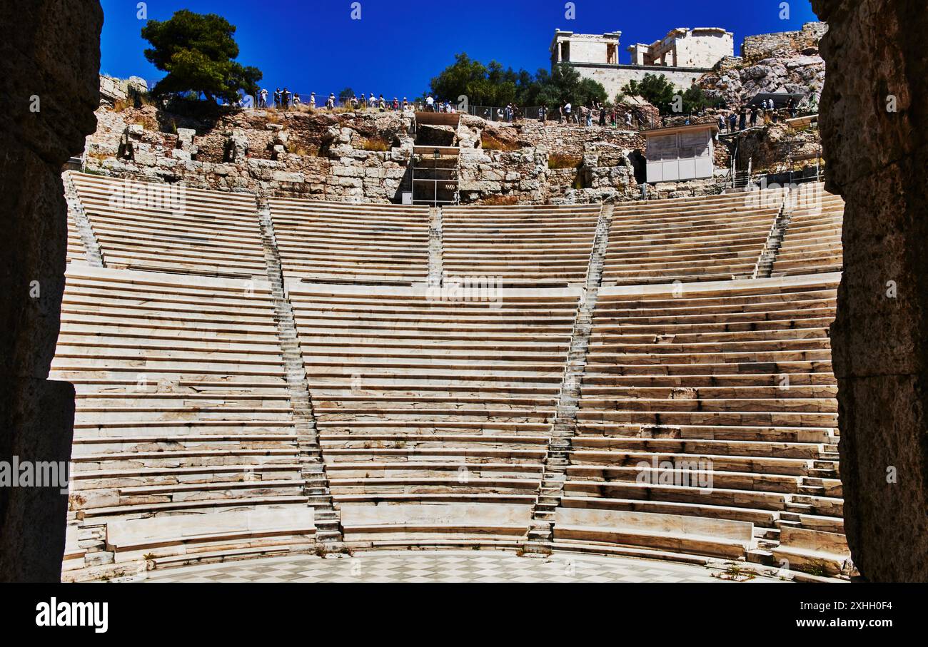 Odeon of Herodes Atticus theater, Athens, Greece, Europe Stock Photo ...
