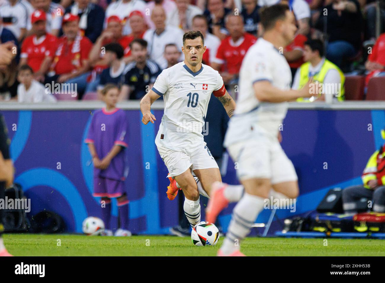 Cologne, Germany - 06 19 2024: Granit Xhaka seen during UEFA Euro 2024 ... Cologne, Germany - 06 19 2024: Granit Xhaka seen during UEFA Euro 2024 ...