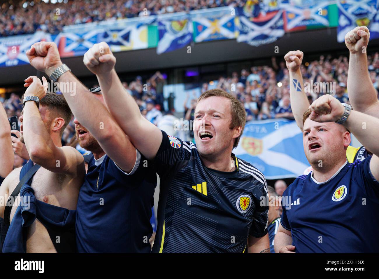 Cologne, Germany - 06 19 2024: Fans of Scotland seen during UEFA Euro ...