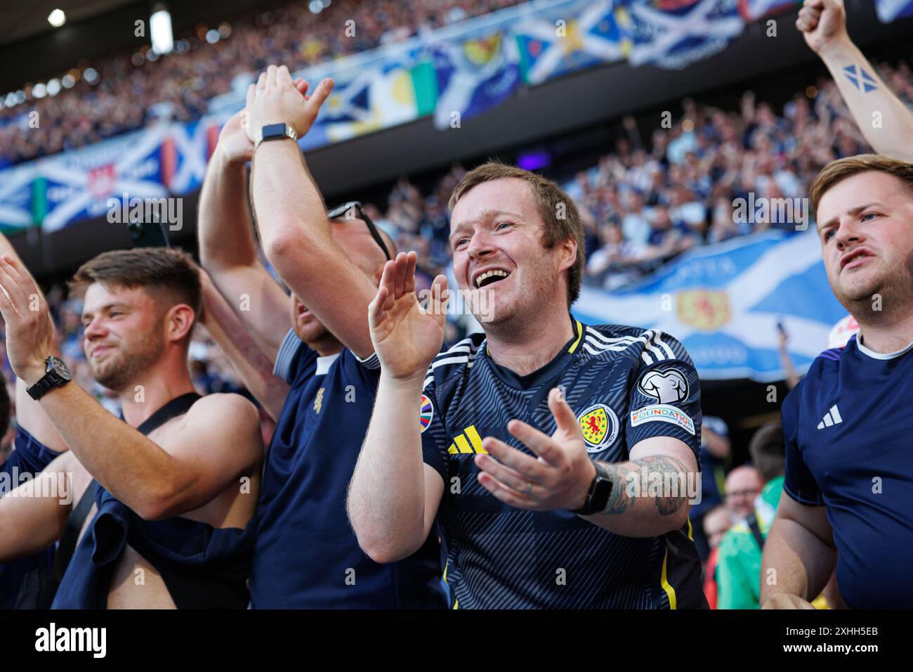 Cologne, Germany - 06 19 2024: Fans of Scotland seen during UEFA Euro ...