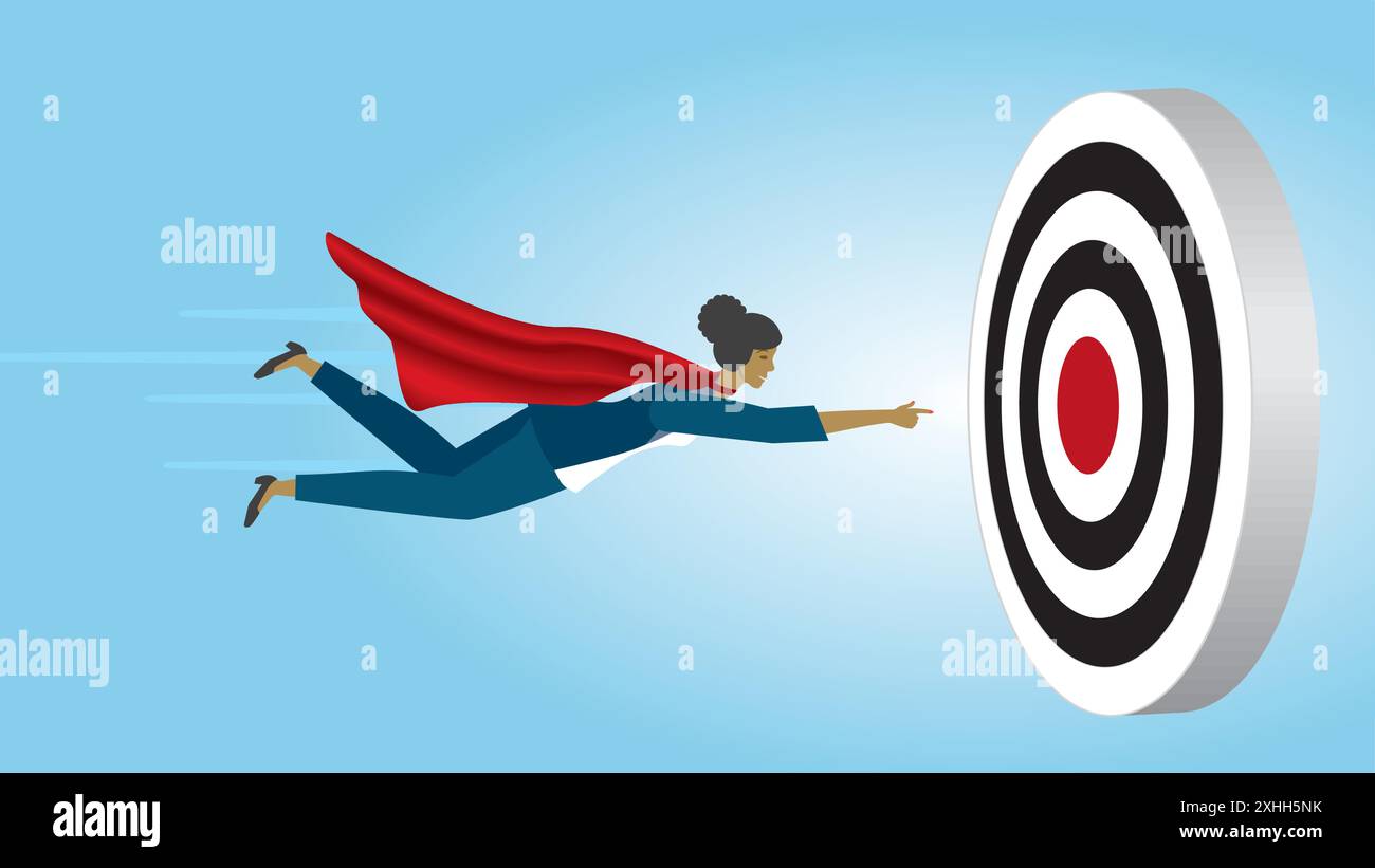 Superhero try again. Dimension 16:9. Vector illustration Stock Vector ...