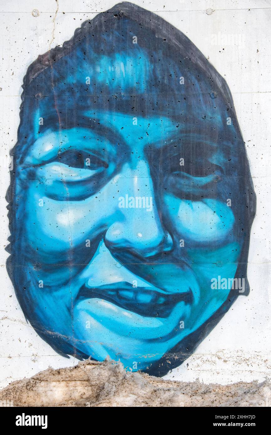 Portrait of faces mural under the theme of "Come Together" at Qikiqtani ...