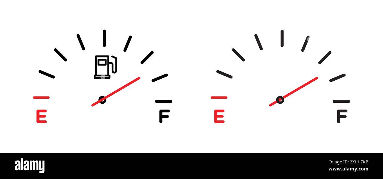 Low fuel level in the tank Cut Out Stock Images & Pictures - Alamy
