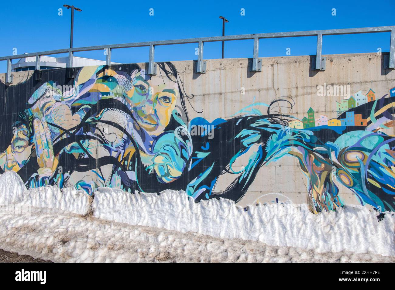 Inuit girl and whale mural under the theme of "Come Together" at ...
