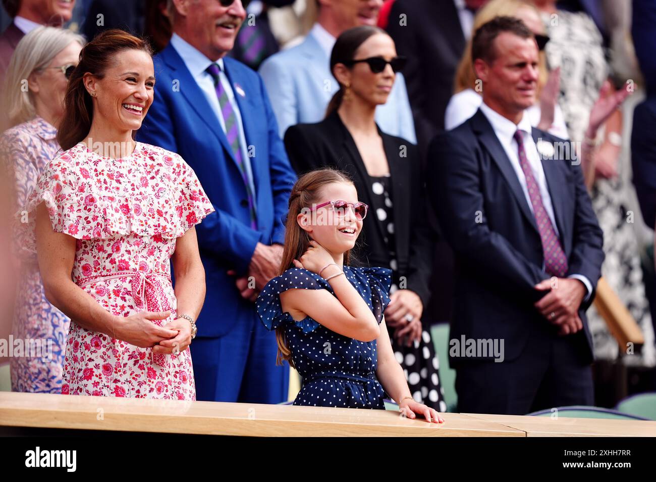 Pippa Middleton and Princess Charlotte in the royal box on day fourteen ...