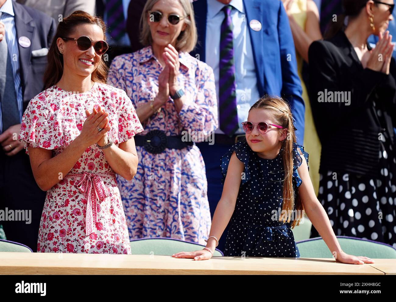 Pippa Middleton and Princess Charlotte in the royal box on day fourteen ...