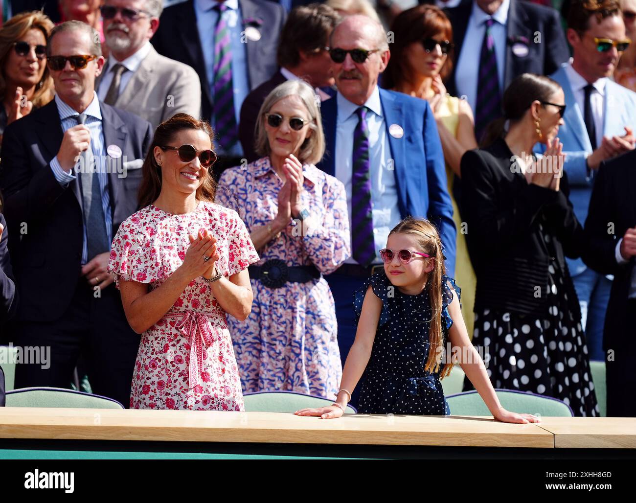 Pippa Middleton and Princess Charlotte in the royal box on day fourteen ...