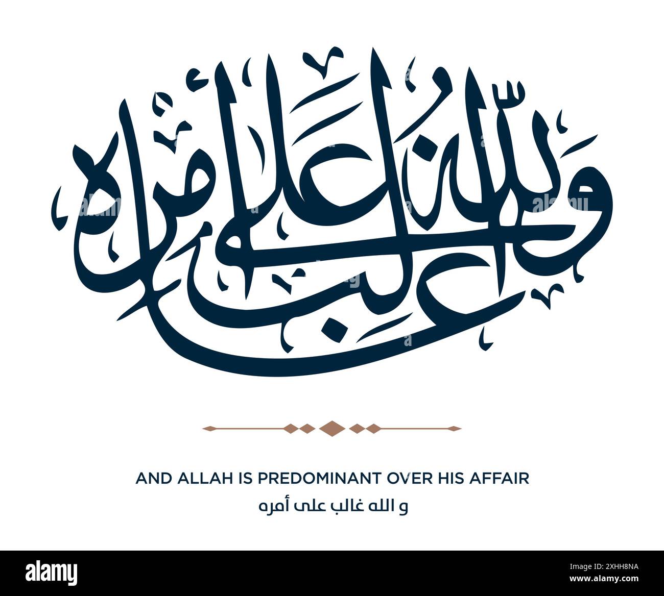 Verse from the Quran Translation AND ALLAH IS PREDOMINANT OVER HIS ...