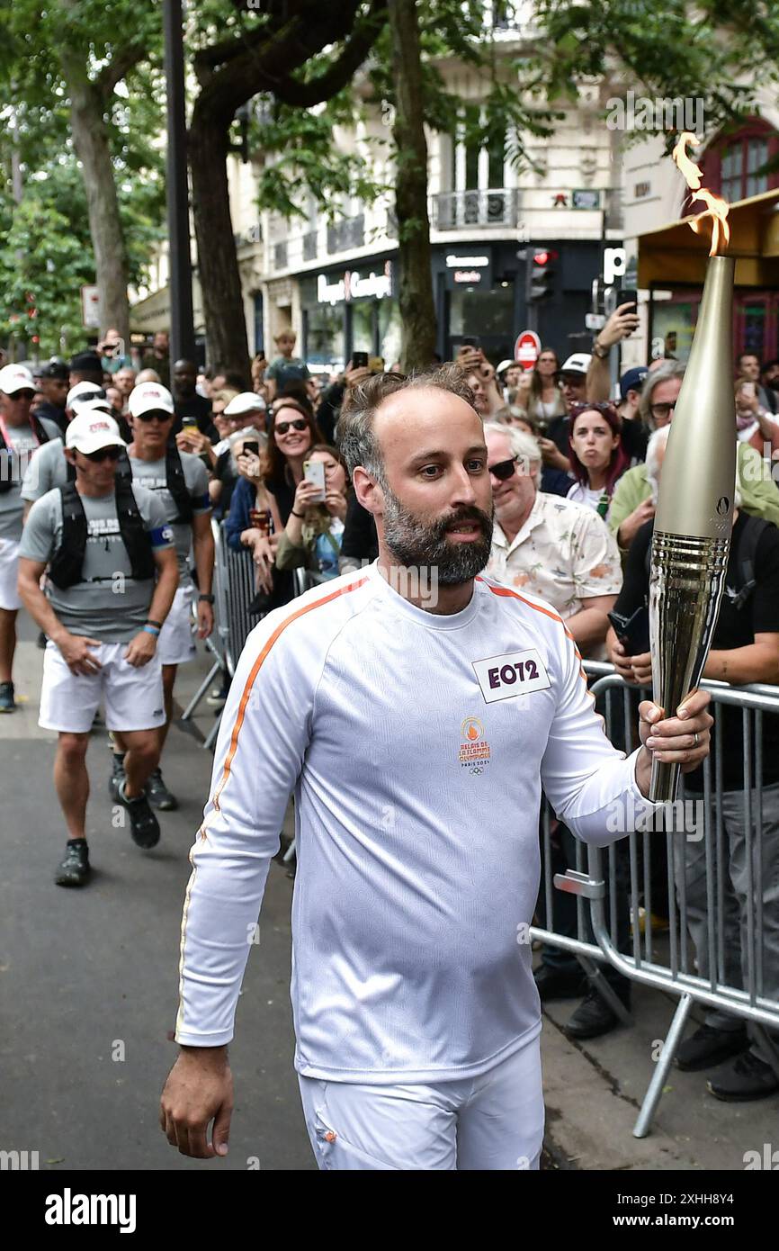 Paris, France. 14th July, 2024. French essayist Arthur Denouveaux ...