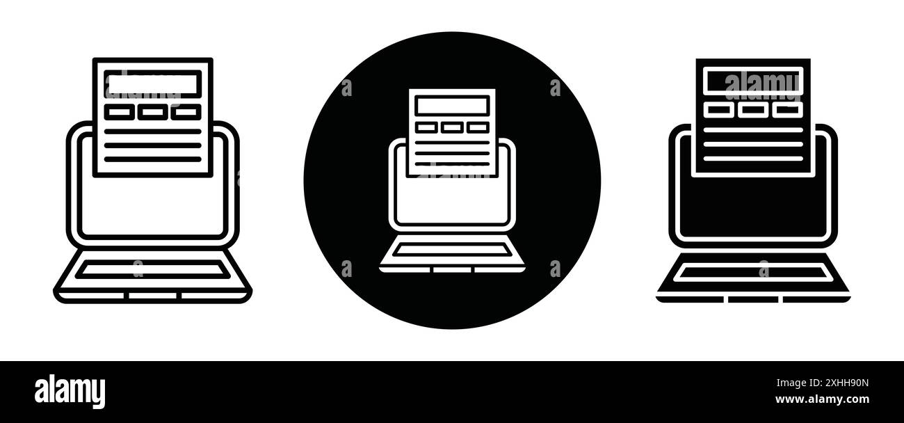 Front end development icon Black line art vector in black and white ...