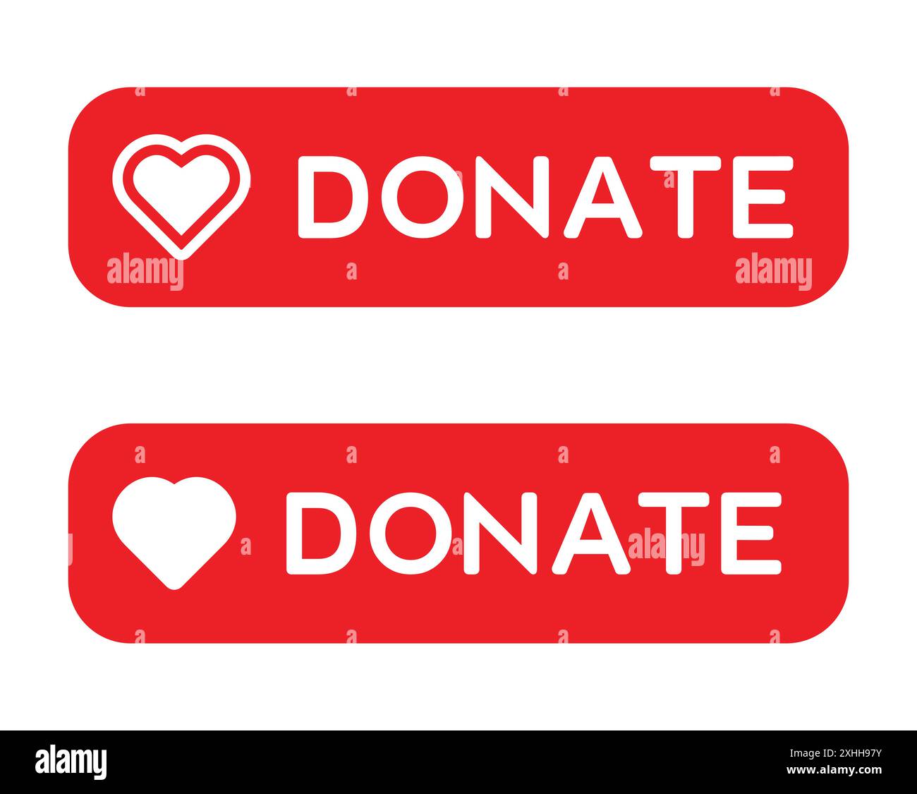 Donate button icon Black line art vector in black and white outline set ...
