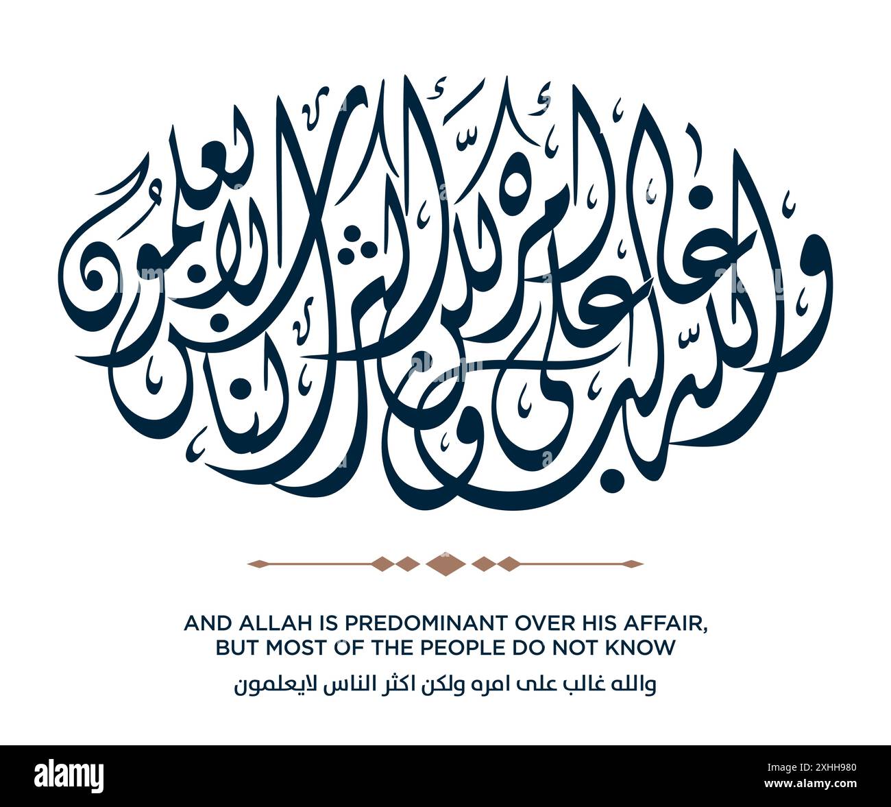 Verse from the Quran Translation AND ALLAH IS PREDOMINANT OVER HIS ...