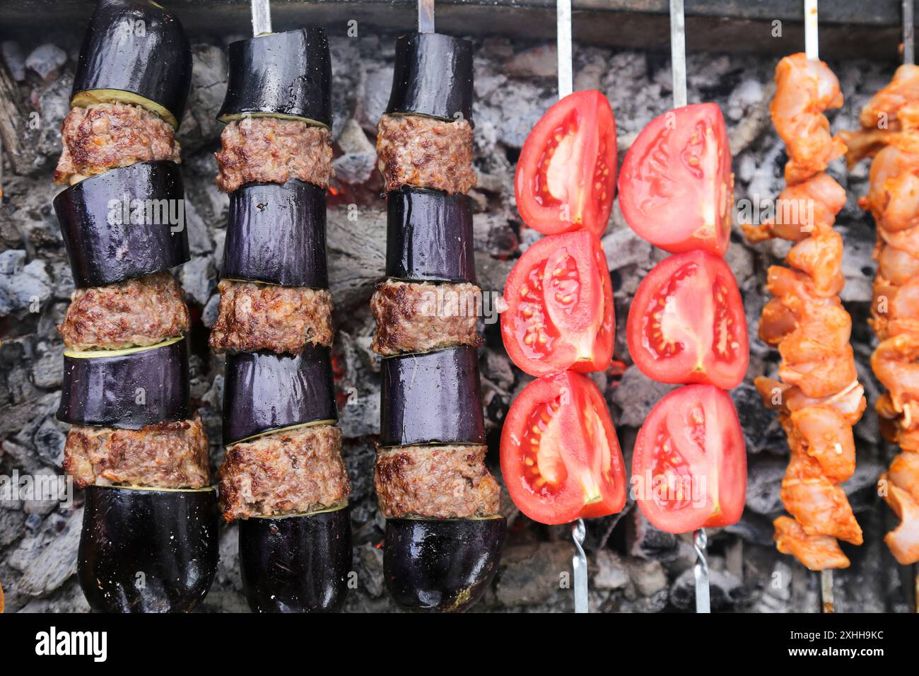 Kebab over coal fire hi-res stock photography and images - Alamy