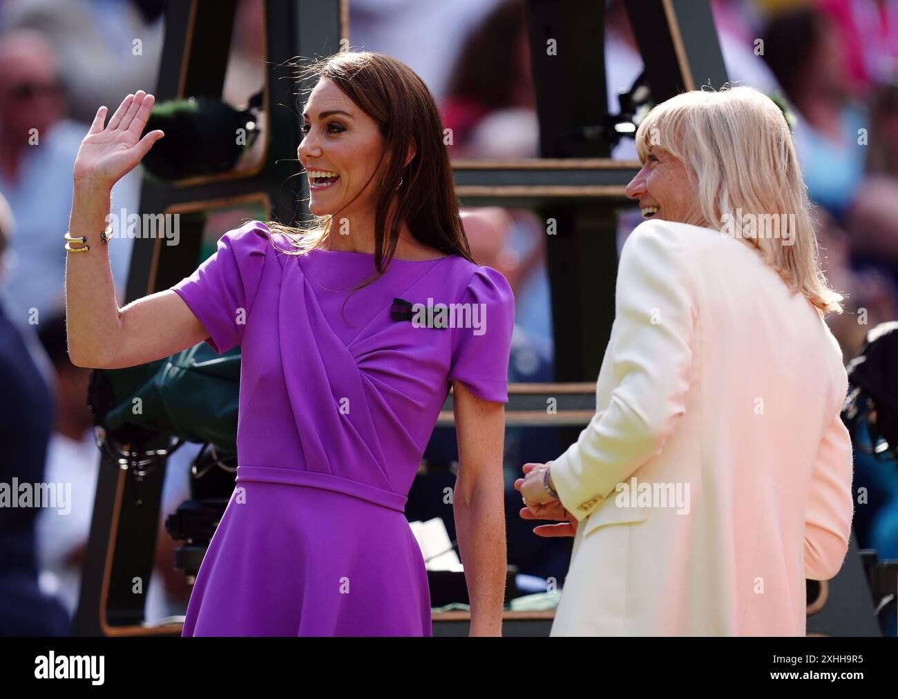 The Princess of Wales with AELTC Chair Debbie Jevans during the trophy ...