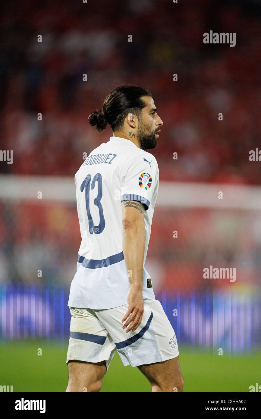 Cologne, Germany - 06 19 2024: Ricardo Rodriguez seen during UEFA Euro ... Cologne, Germany - 06 19 2024: Ricardo Rodriguez seen during UEFA Euro ...