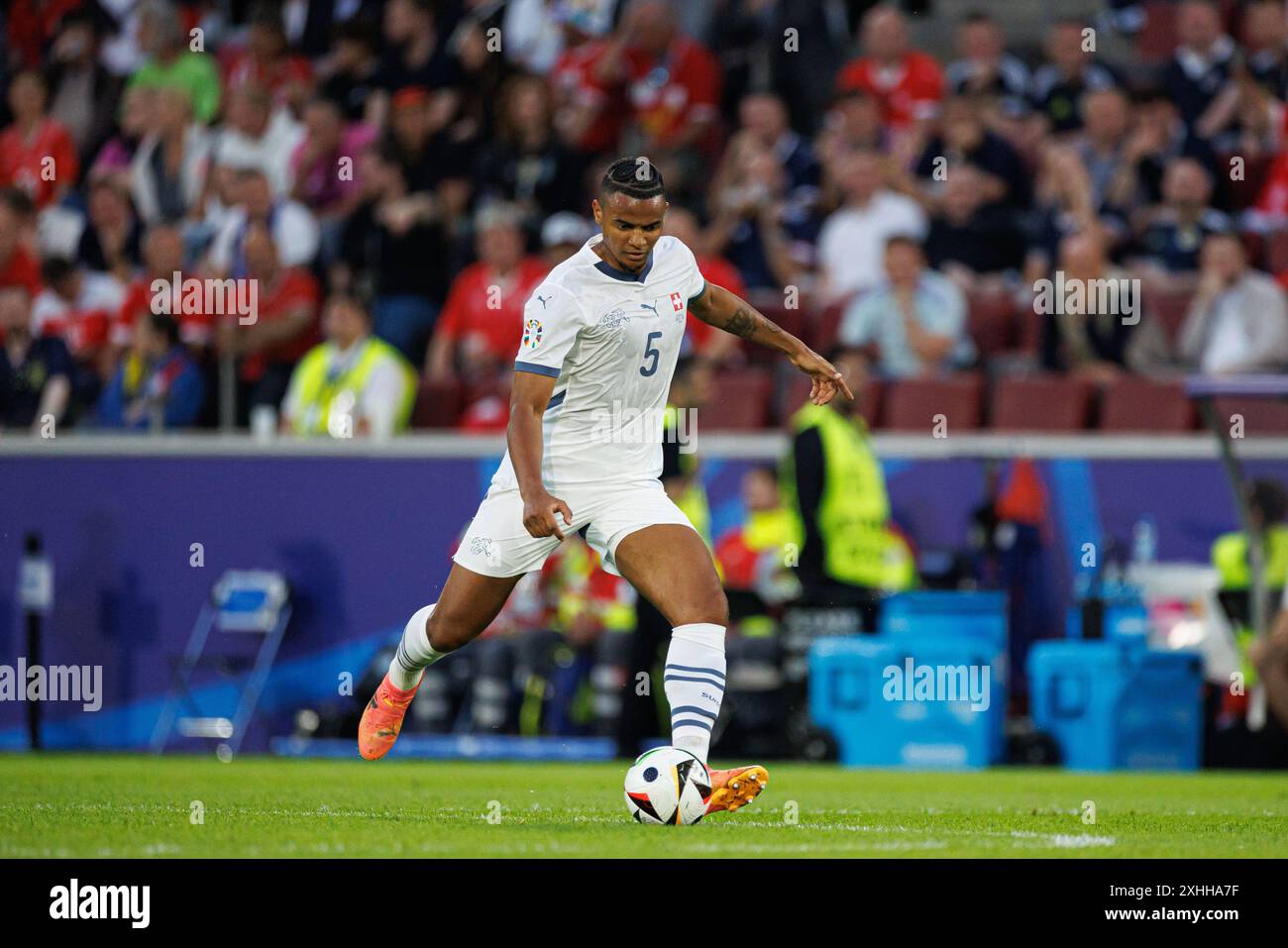 Cologne, Germany - 06 19 2024: Manuel Akanji seen during UEFA Euro 2024 ...