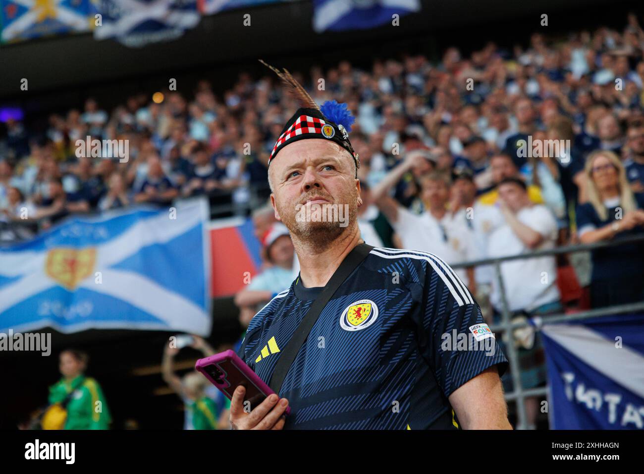 Cologne, Germany - 06 19 2024: Fan of Scotland seen during UEFA Euro ...