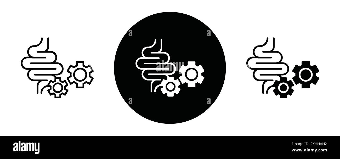 Work digestive system icon Black line art vector in black and white ...