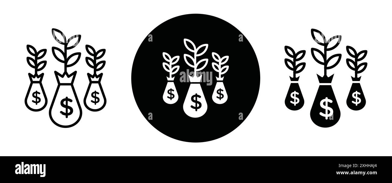 Yield icon Black line art vector in black and white outline set ...