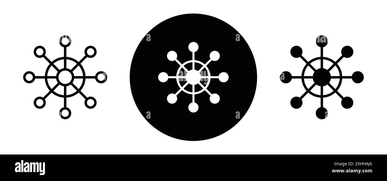 Multichannel marketing icon Black line art vector in black and white ...