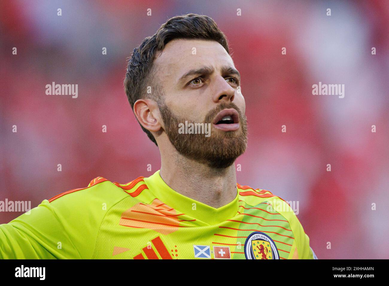 Cologne, Germany - 06 19 2024: Angus Gunn seen during UEFA Euro 2024 ... Cologne, Germany - 06 19 2024: Angus Gunn seen during UEFA Euro 2024 ...