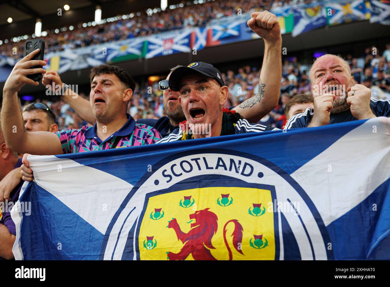 Cologne, Germany - 06 19 2024: Fans of Scotland seen during UEFA Euro ...